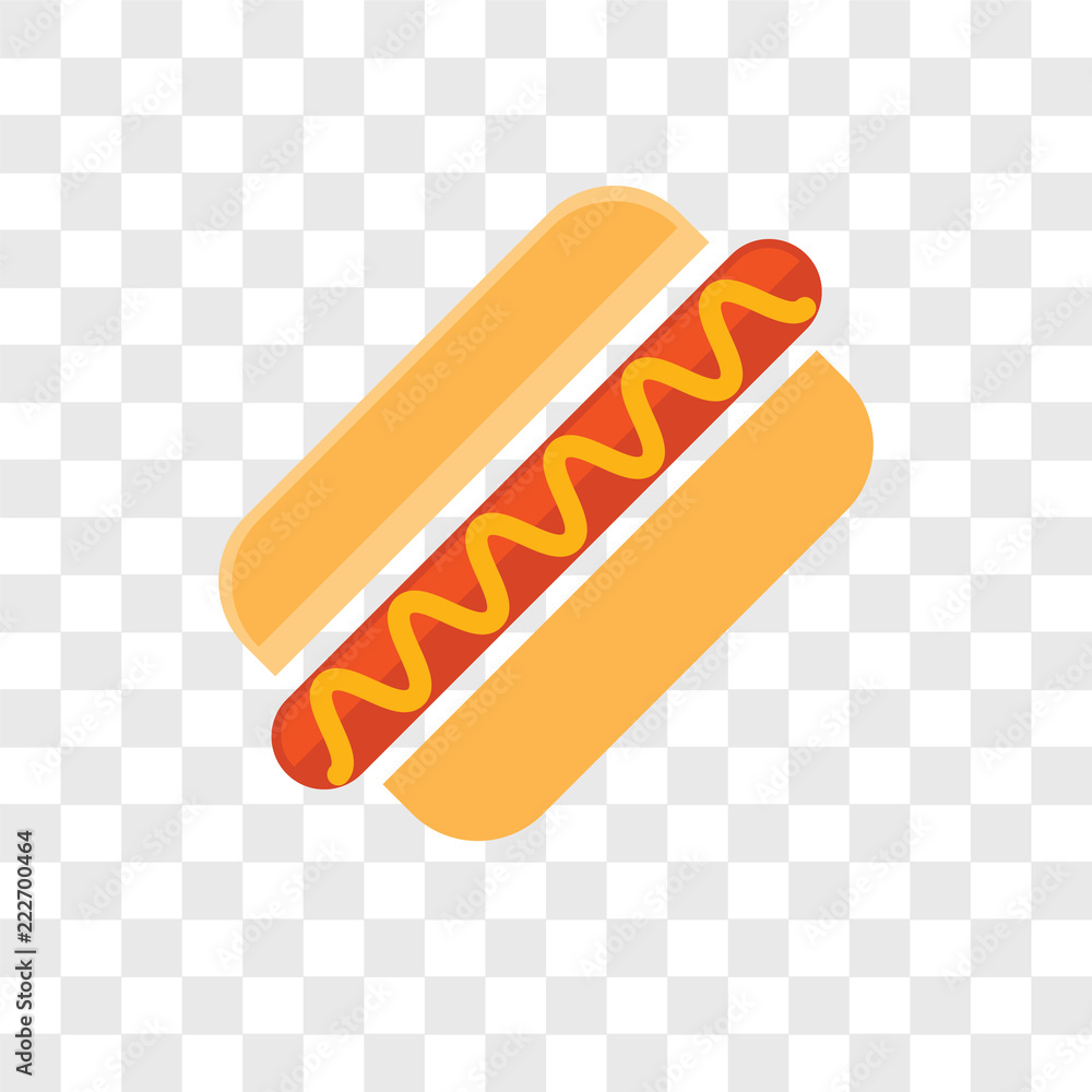 hot dog icons isolated on transparent background. Modern and editable ...