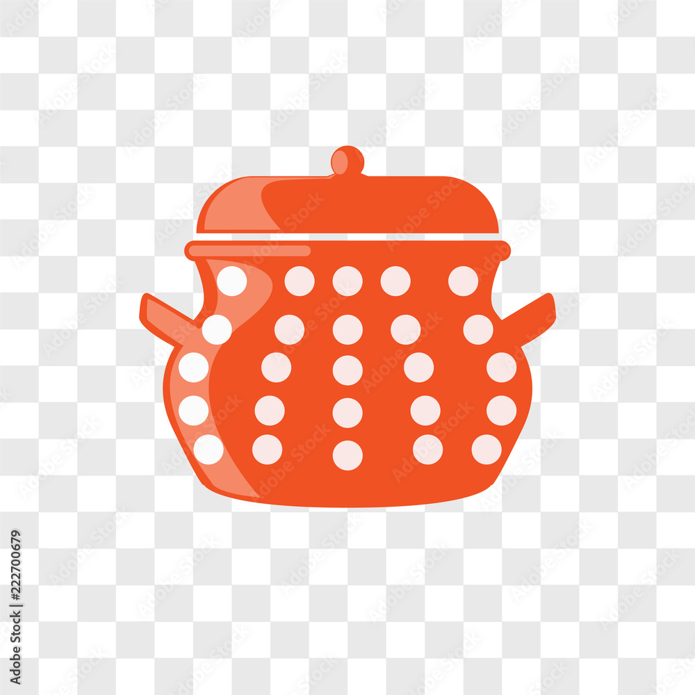 pot icons isolated on transparent background. Modern and editable pot ...