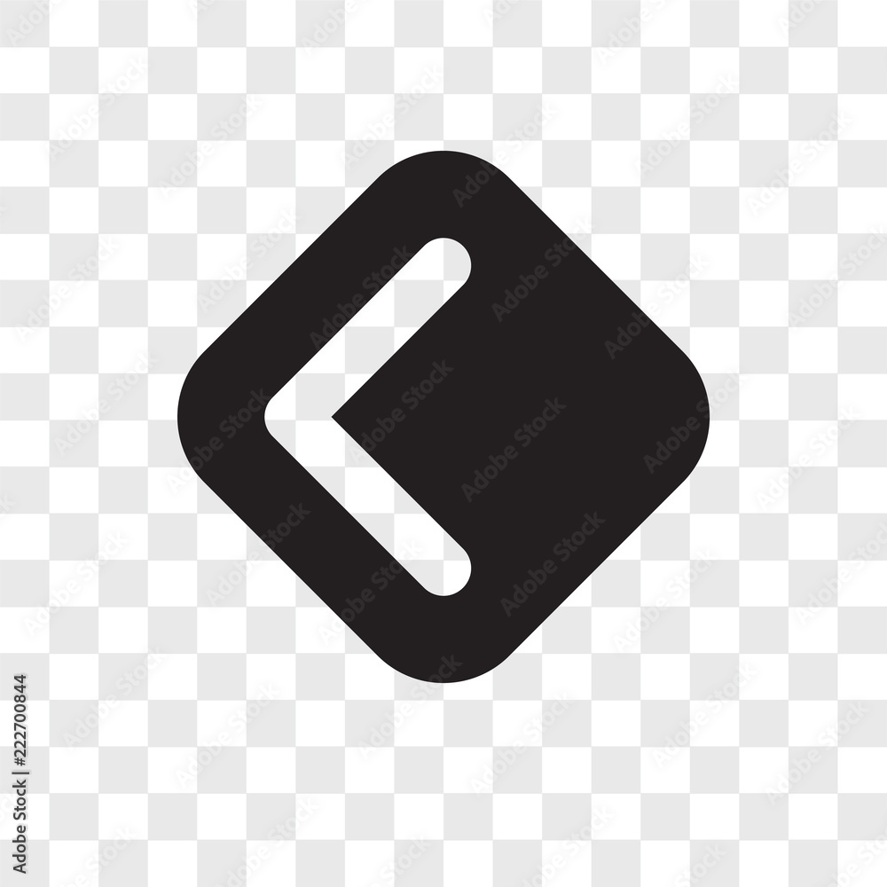 back icons isolated on transparent background. Modern and editable back ...