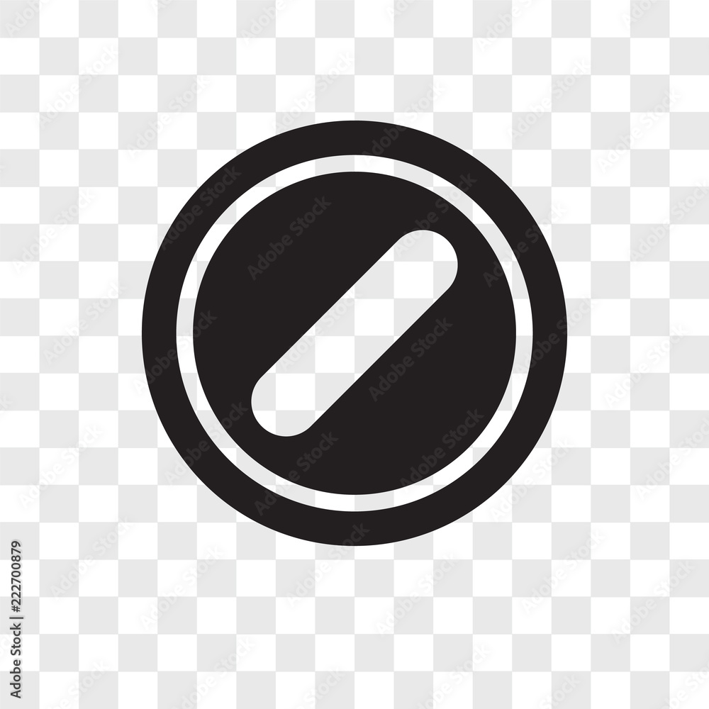 forbidden icons isolated on transparent background. Modern and editable ...