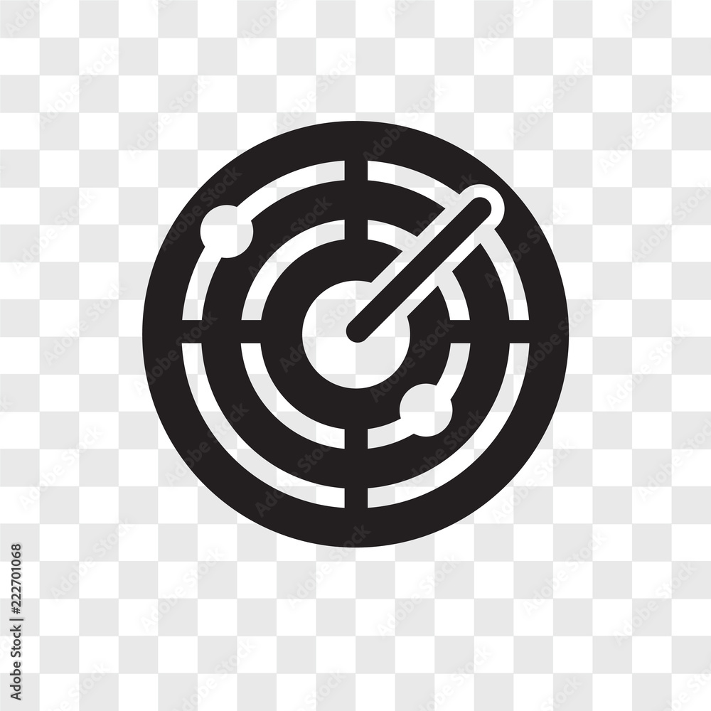 radar icons isolated on transparent background. Modern and editable ...