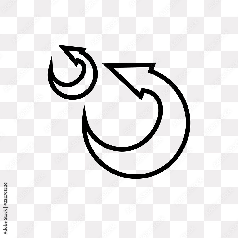 go back button icon on transparent background. Modern icons vector ...