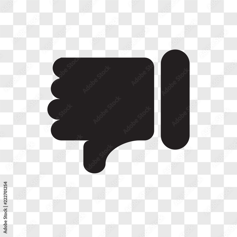 dislike icons isolated on transparent background. Modern and editable ...