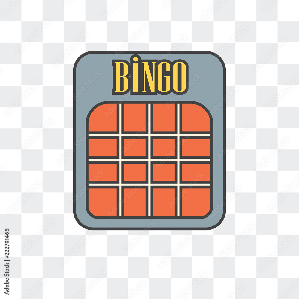 bingo icon isolated on transparent background. Modern and editable ...
