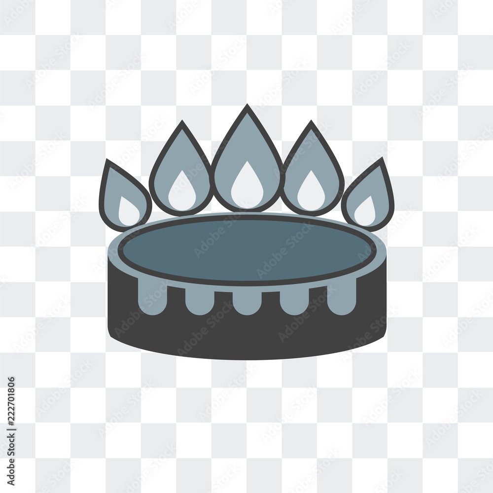 burner icon isolated on transparent background. Modern and editable ...