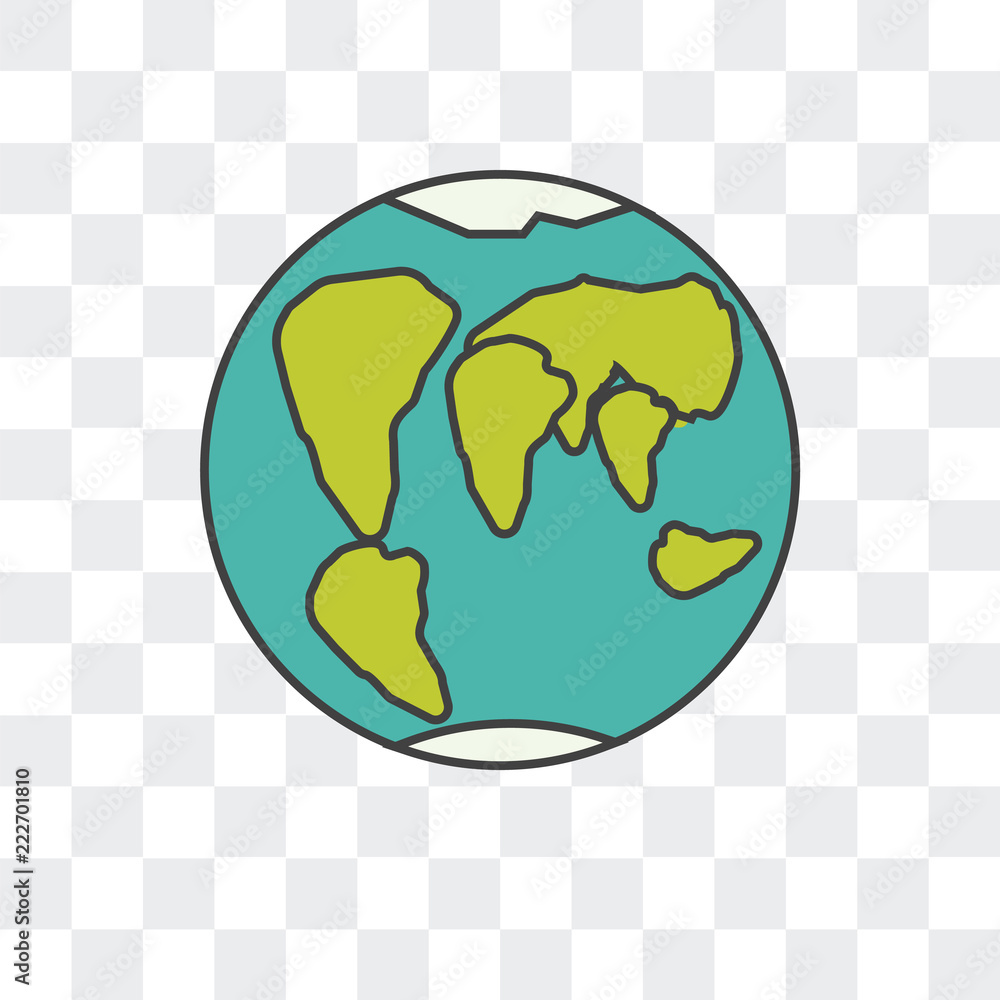 planet earth icon isolated on transparent background. Modern and ...