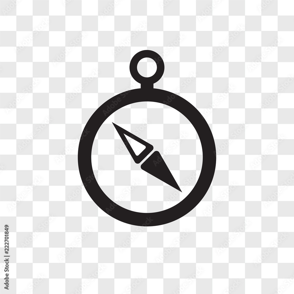 compass icons isolated on transparent background. Modern and editable compass icon. Simple icon ...