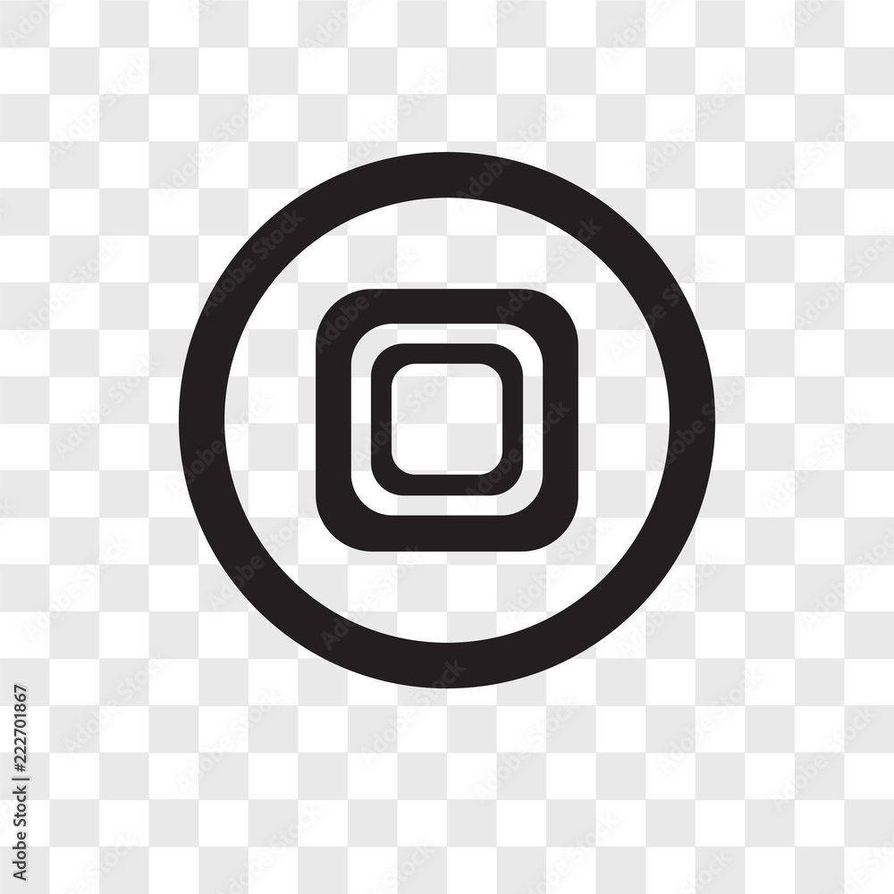 stop icons isolated on transparent background. Modern and editable stop ...