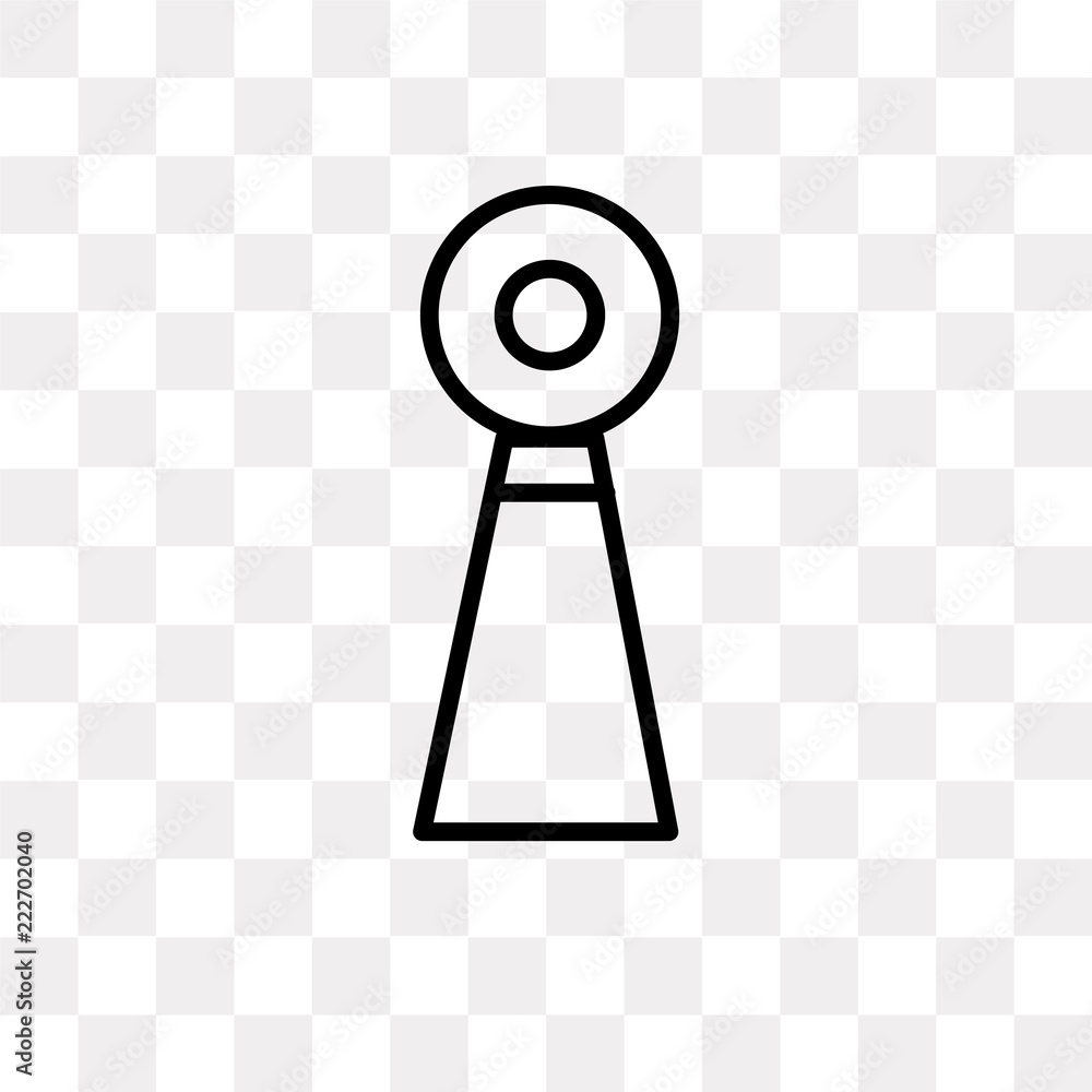 keyhole shape icon on transparent background. Modern icons vector ...
