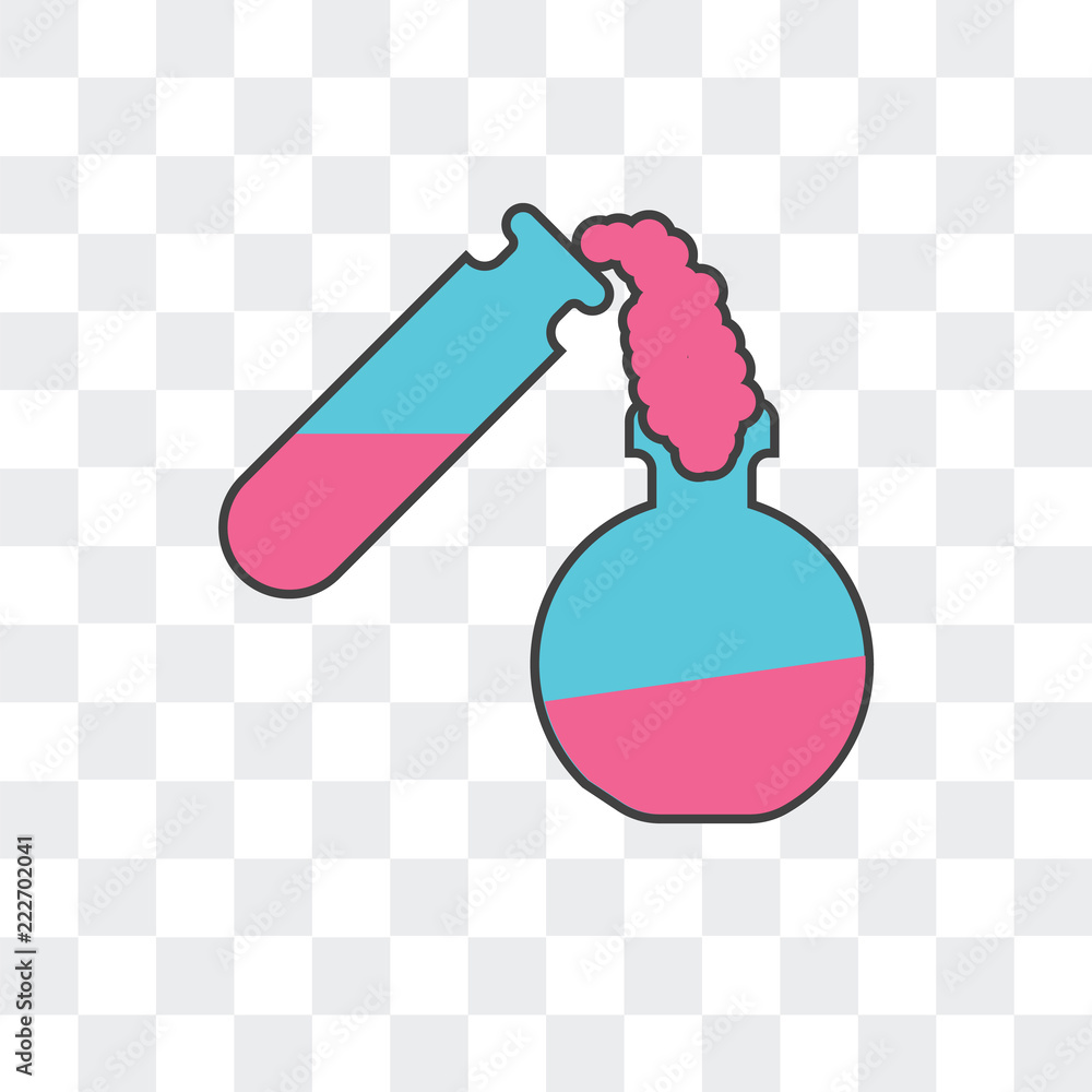 test tube icon isolated on transparent background. Modern and editable ...