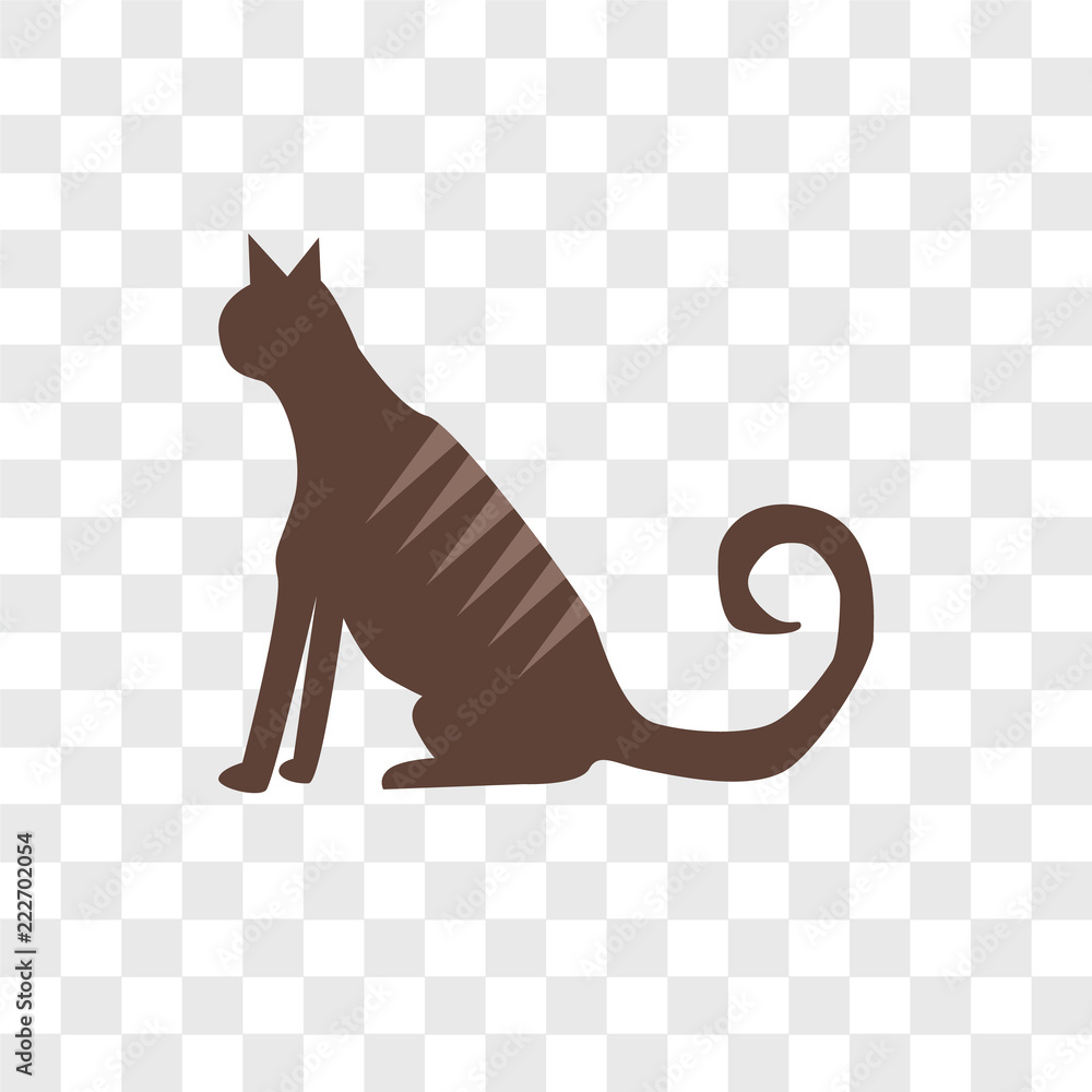 cat icons isolated on transparent background. Modern and editable cat ...