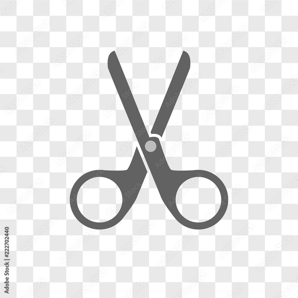 scissors icons isolated on transparent background. Modern and editable ...