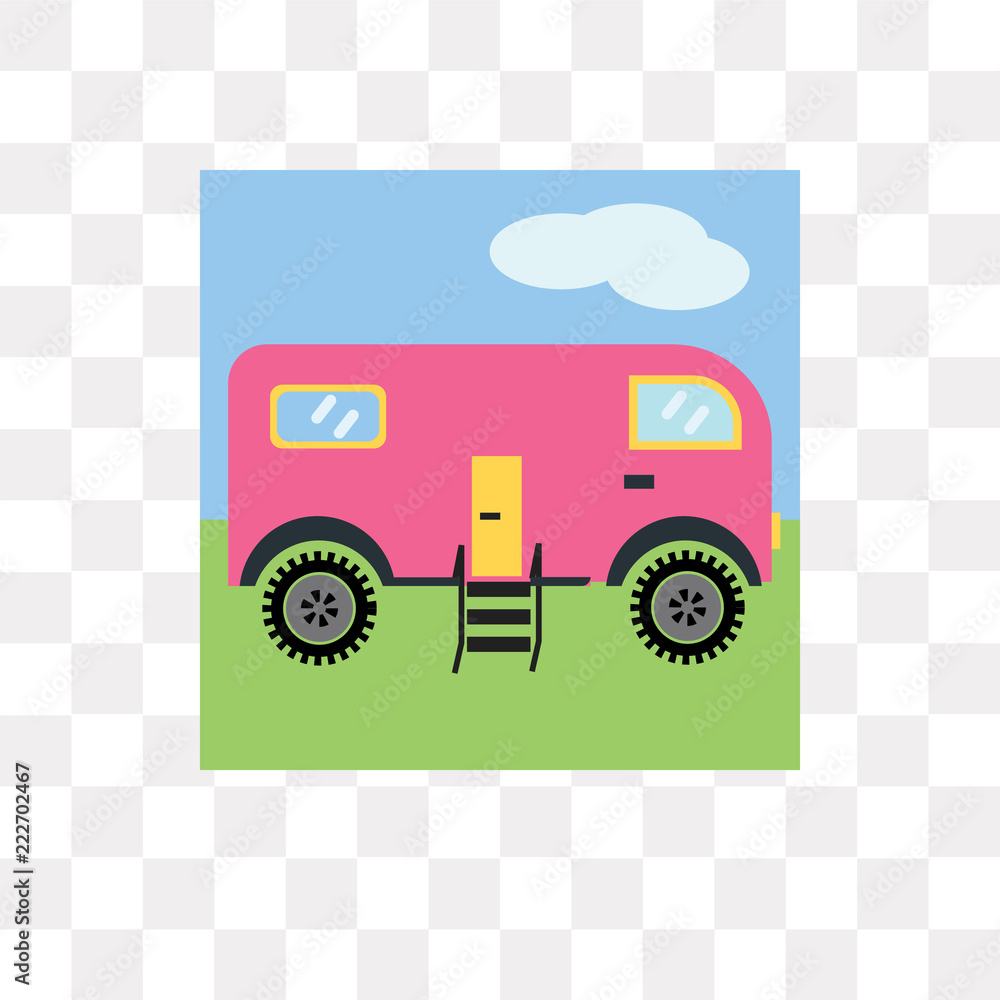 trailer icon on transparent background. Modern icons vector ...