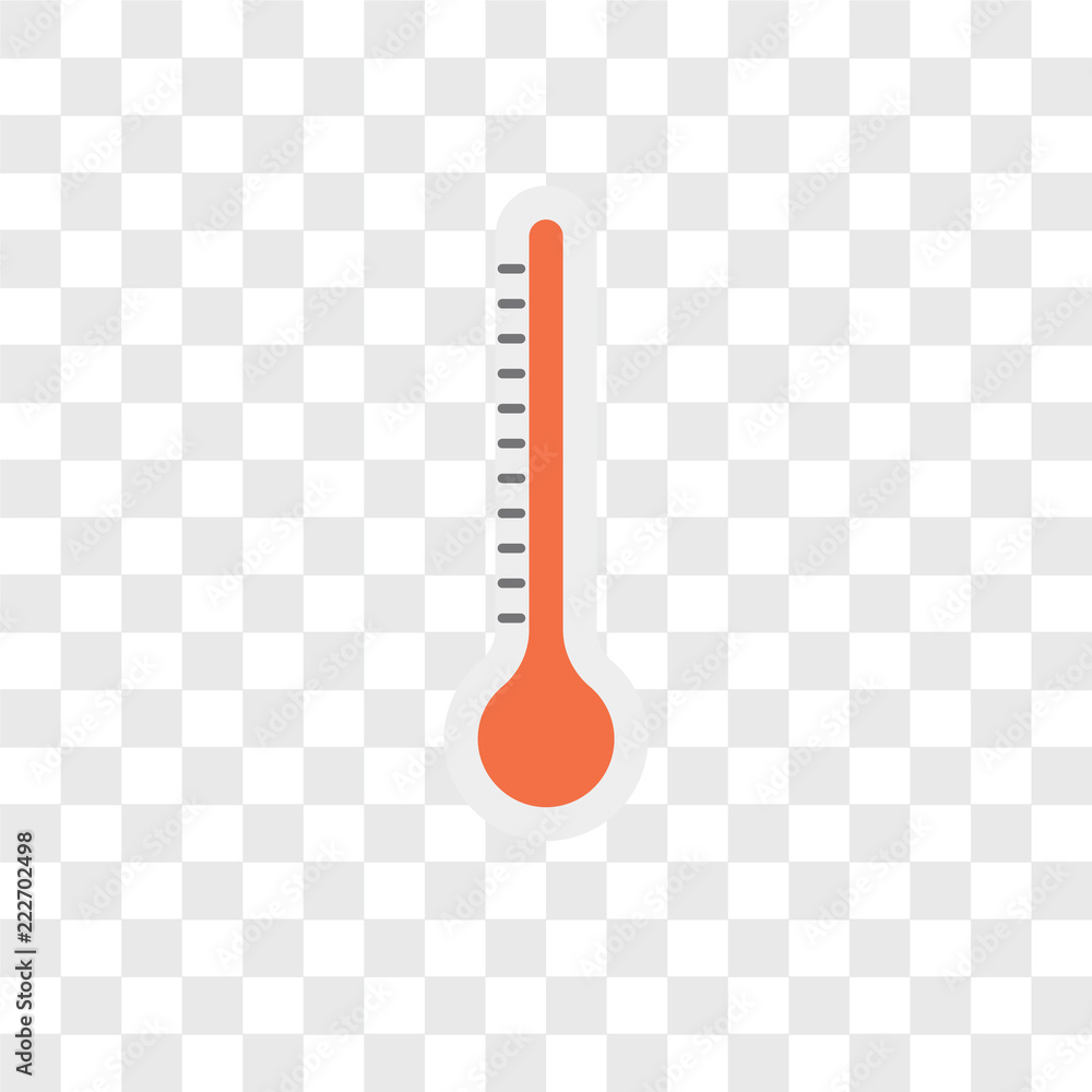 thermometer icons isolated on transparent background. Modern and ...