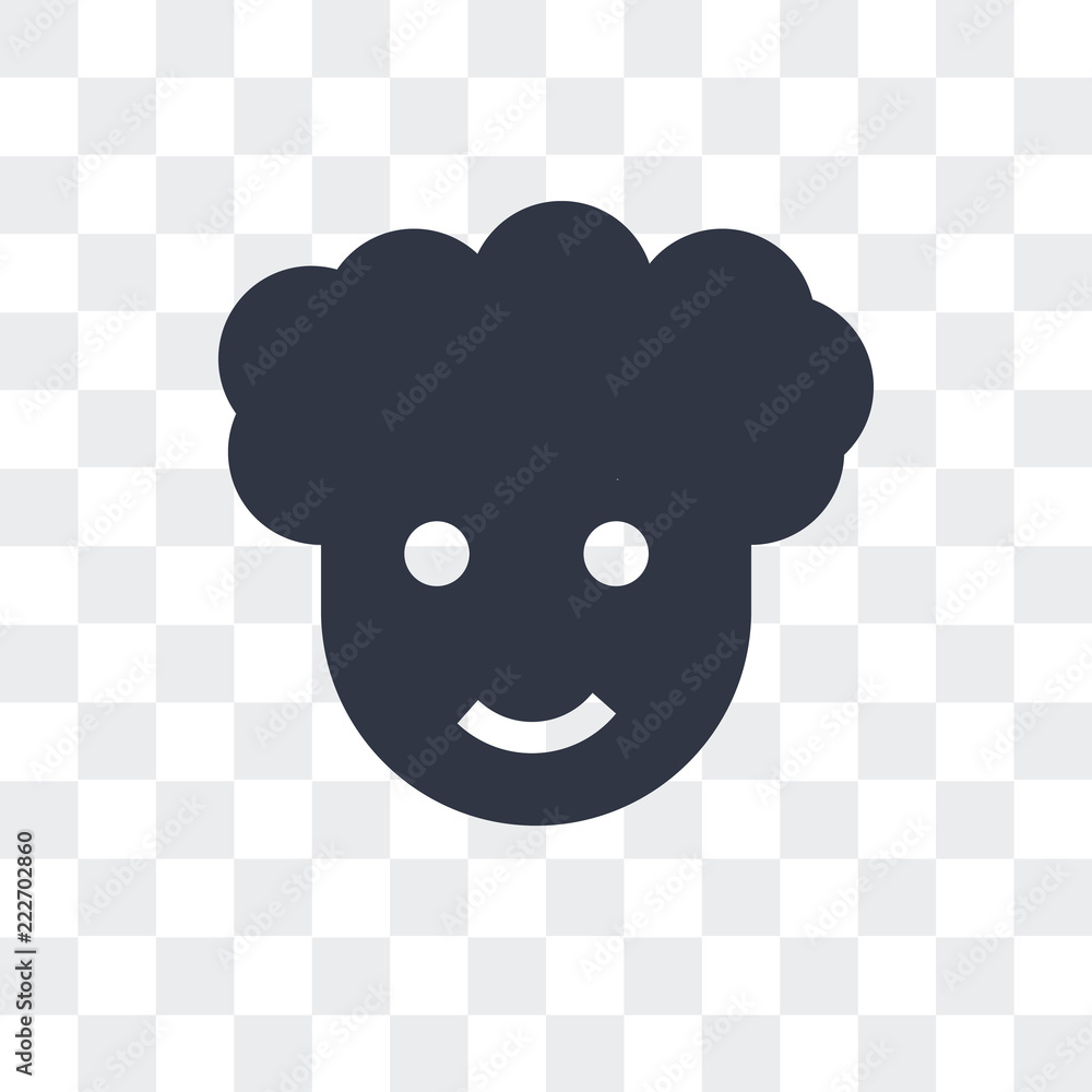 man with afro hair style icon isolated on transparent background ...