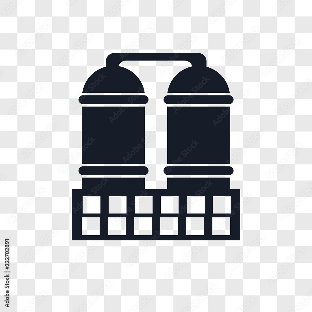 refinery icons isolated on transparent background. Modern and editable ...