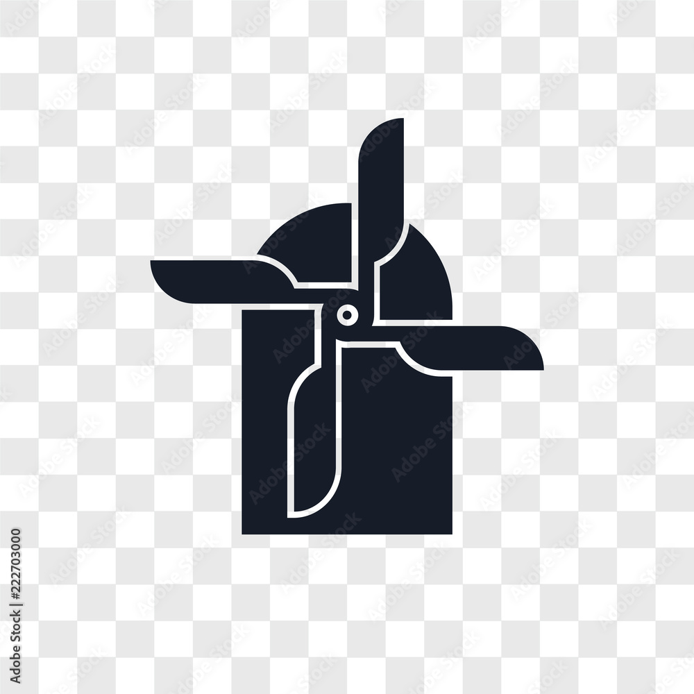 mill icons isolated on transparent background. Modern and editable mill ...