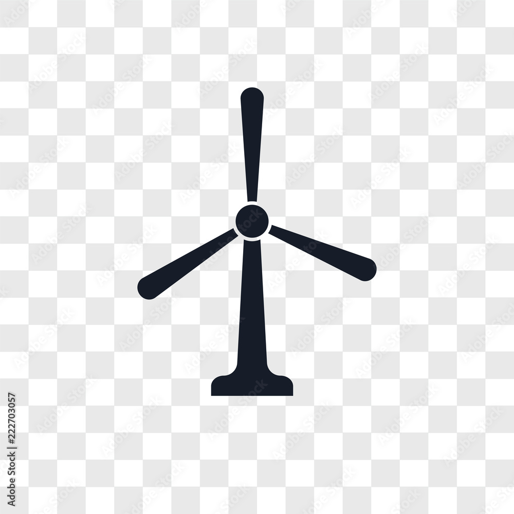 windmill icons isolated on transparent background. Modern and editable ...