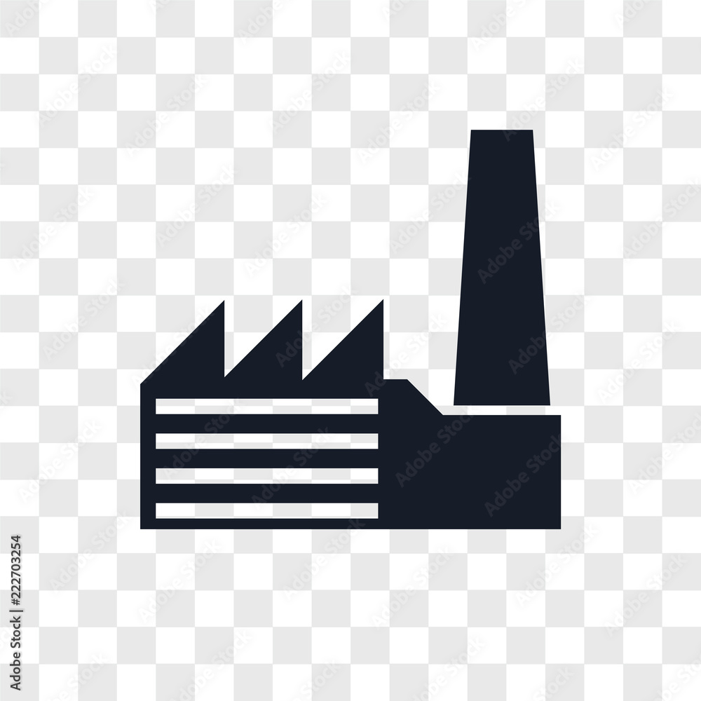 factory icons isolated on transparent background. Modern and editable ...