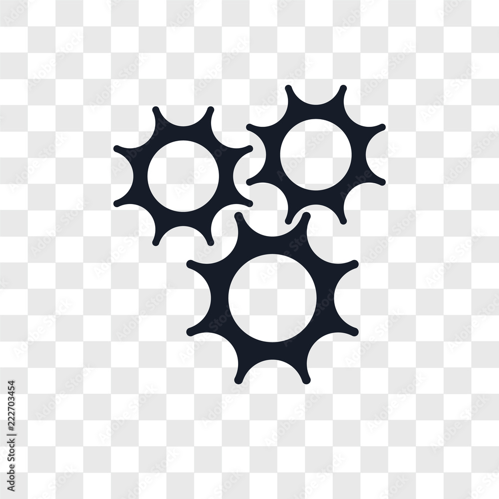 cogwheel icons isolated on transparent background. Modern and editable ...
