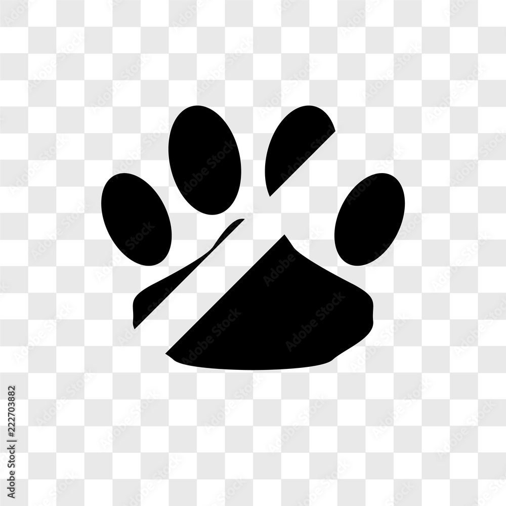 no pets icons isolated on transparent background. Modern and editable ...