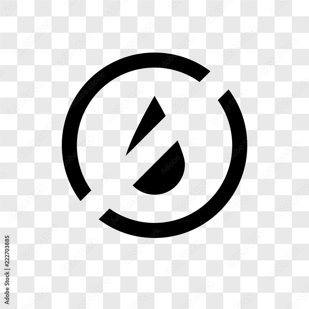 no water icons isolated on transparent background. Modern and editable ...