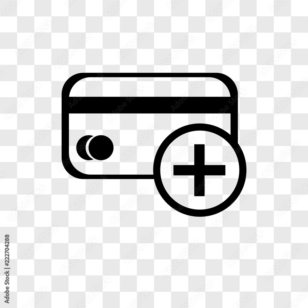 cit card icons isolated on transparent background. Modern and editable ...