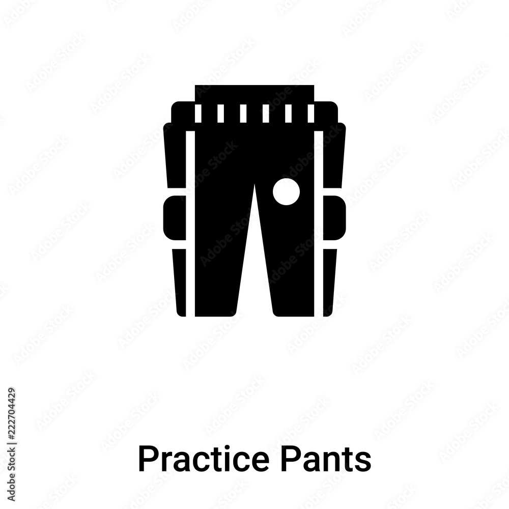 Practice Pants icon vector isolated on white background, logo concept ...