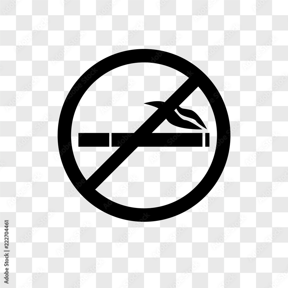 no smoking icons isolated on transparent background. Modern and ...