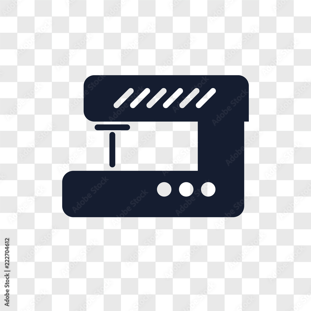 sewing machine icons isolated on transparent background. Modern and ...