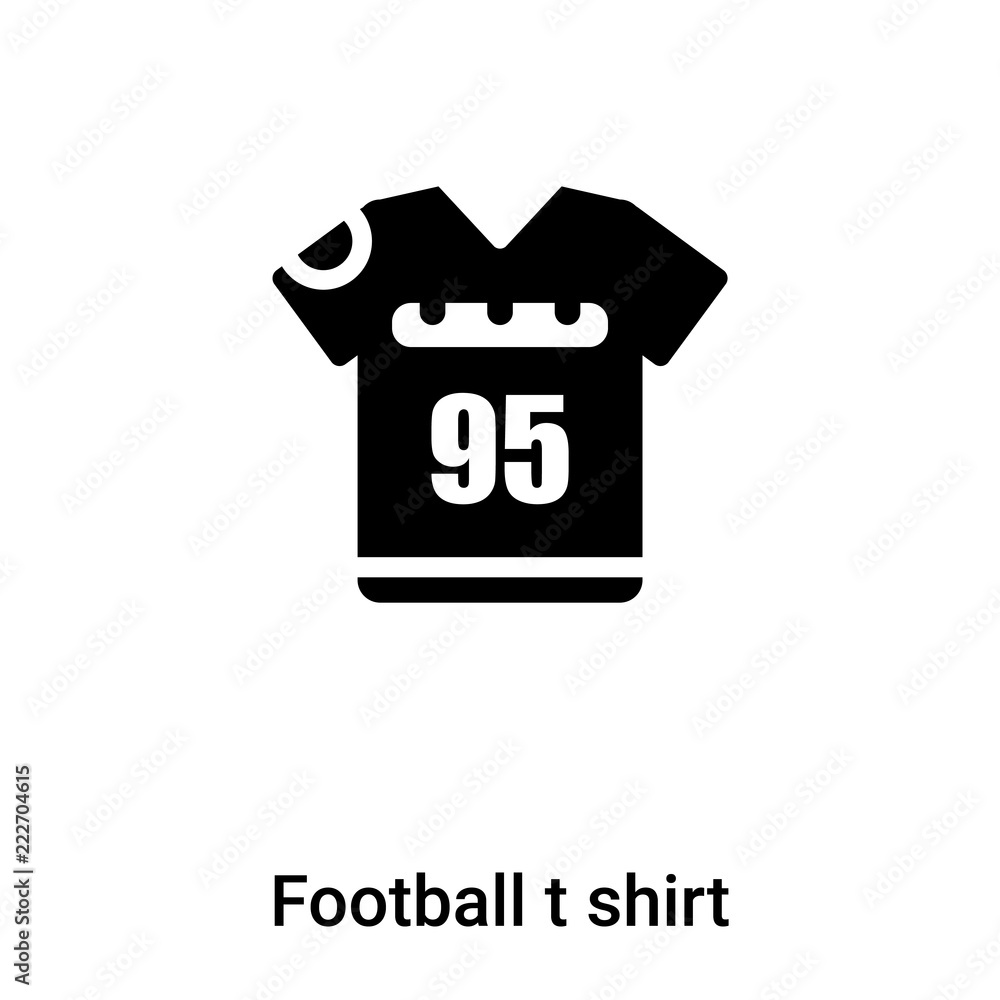 Football t shirt with number 83 icon vector isolated on white ...