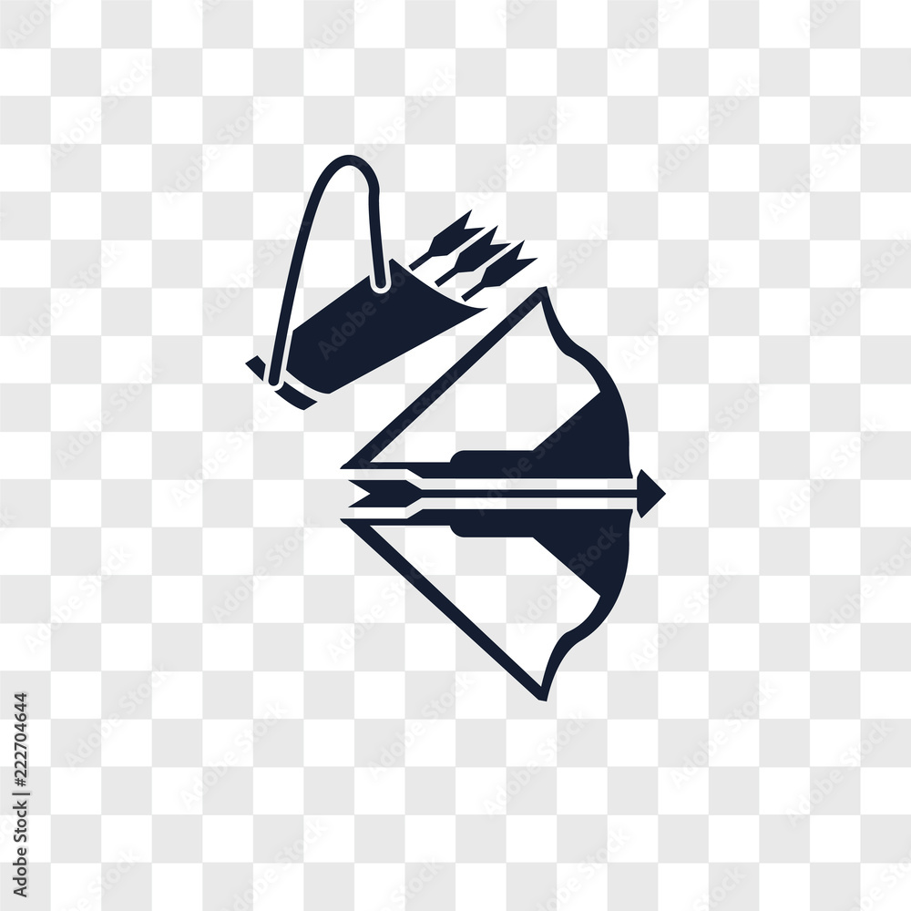 crossbow icons isolated on transparent background. Modern and editable ...