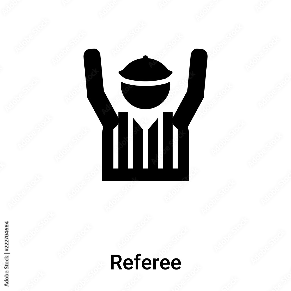 Referee icon vector isolated on white background, logo concept of ...