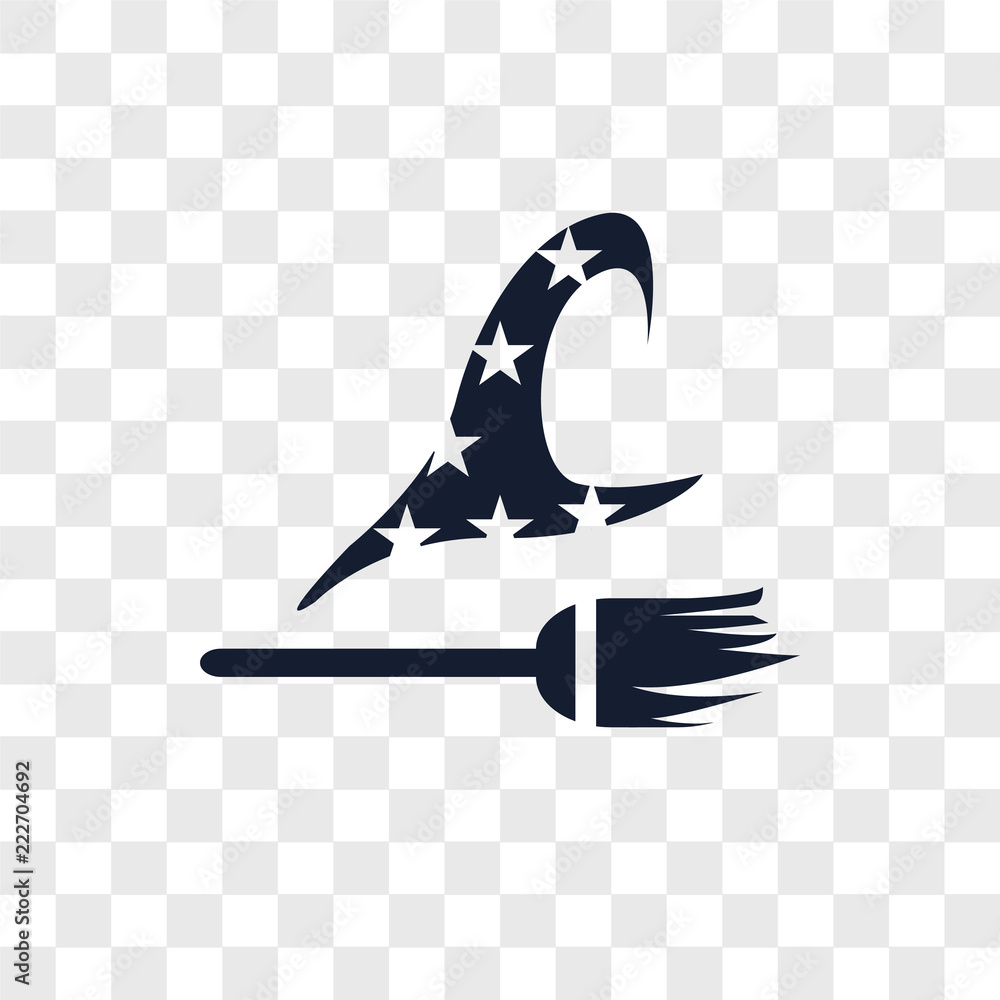 witch icons isolated on transparent background. Modern and editable ...