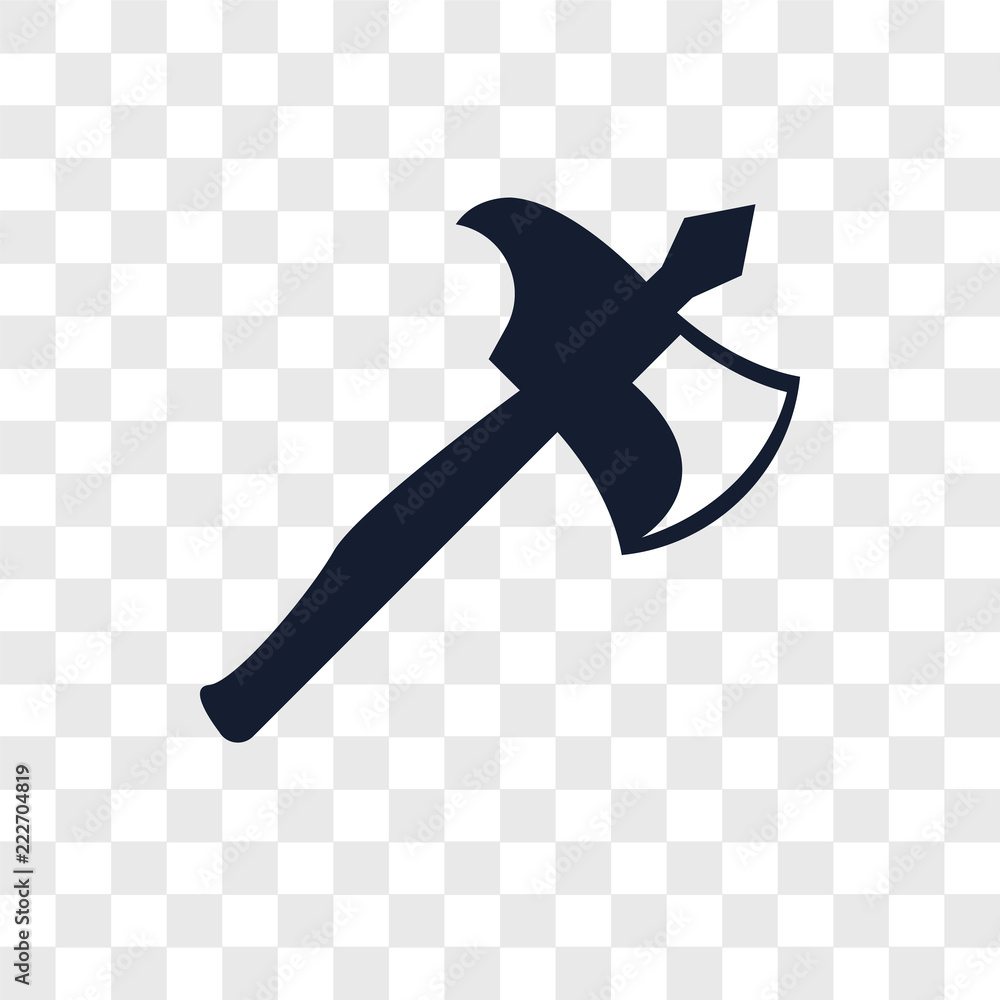 axe icons isolated on transparent background. Modern and editable axe ...