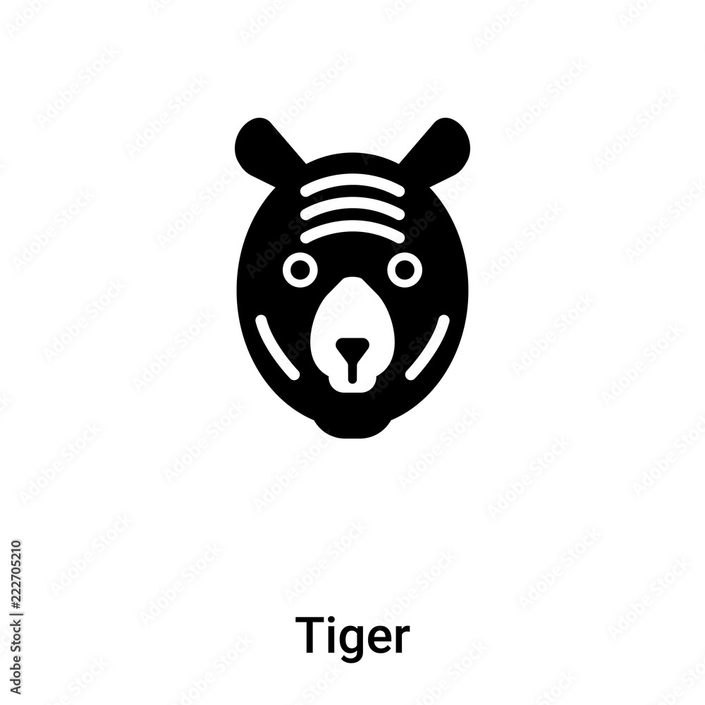 Tiger icon vector isolated on white background, logo concept of Tiger ...