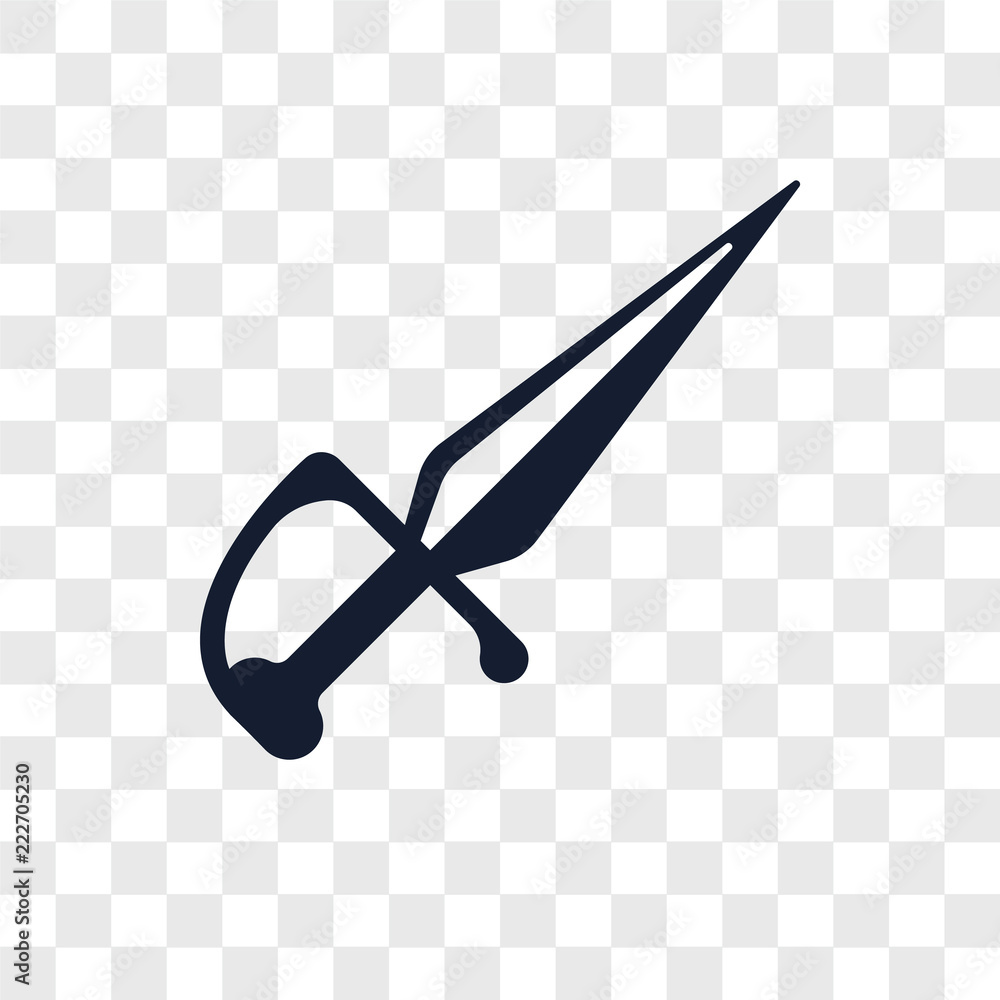 dagger icons isolated on transparent background. Modern and editable ...