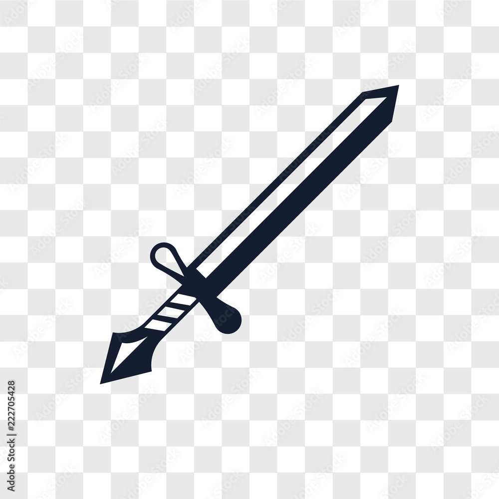 sword icons isolated on transparent background. Modern and editable ...