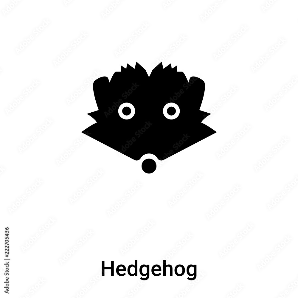 Hedgehog icon vector isolated on white background, logo concept of ...