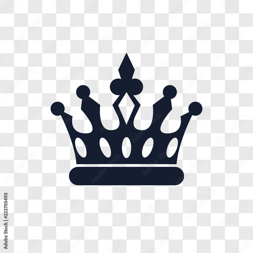 crown icons isolated on transparent background. Modern and editable ...