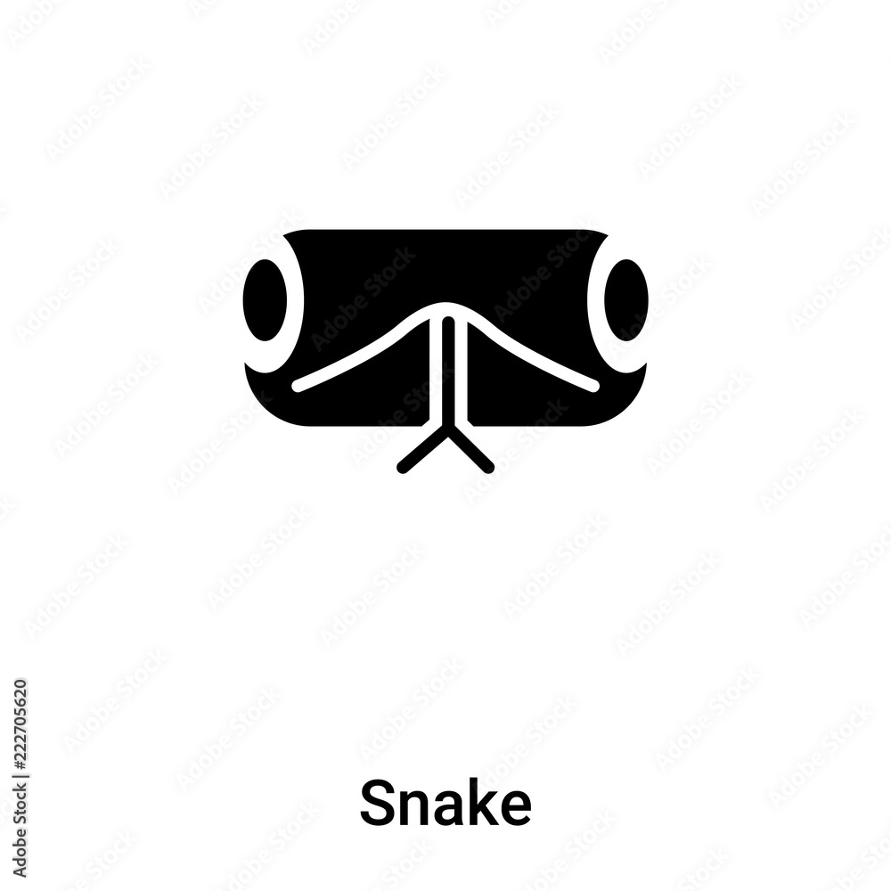 Snake icon vector isolated on white background, logo concept of Snake ...