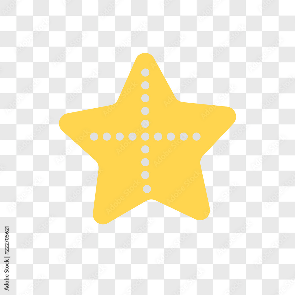 starfish icons isolated on transparent background. Modern and editable ...