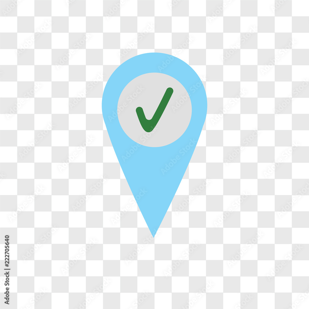 check in icons isolated on transparent background. Modern and editable ...