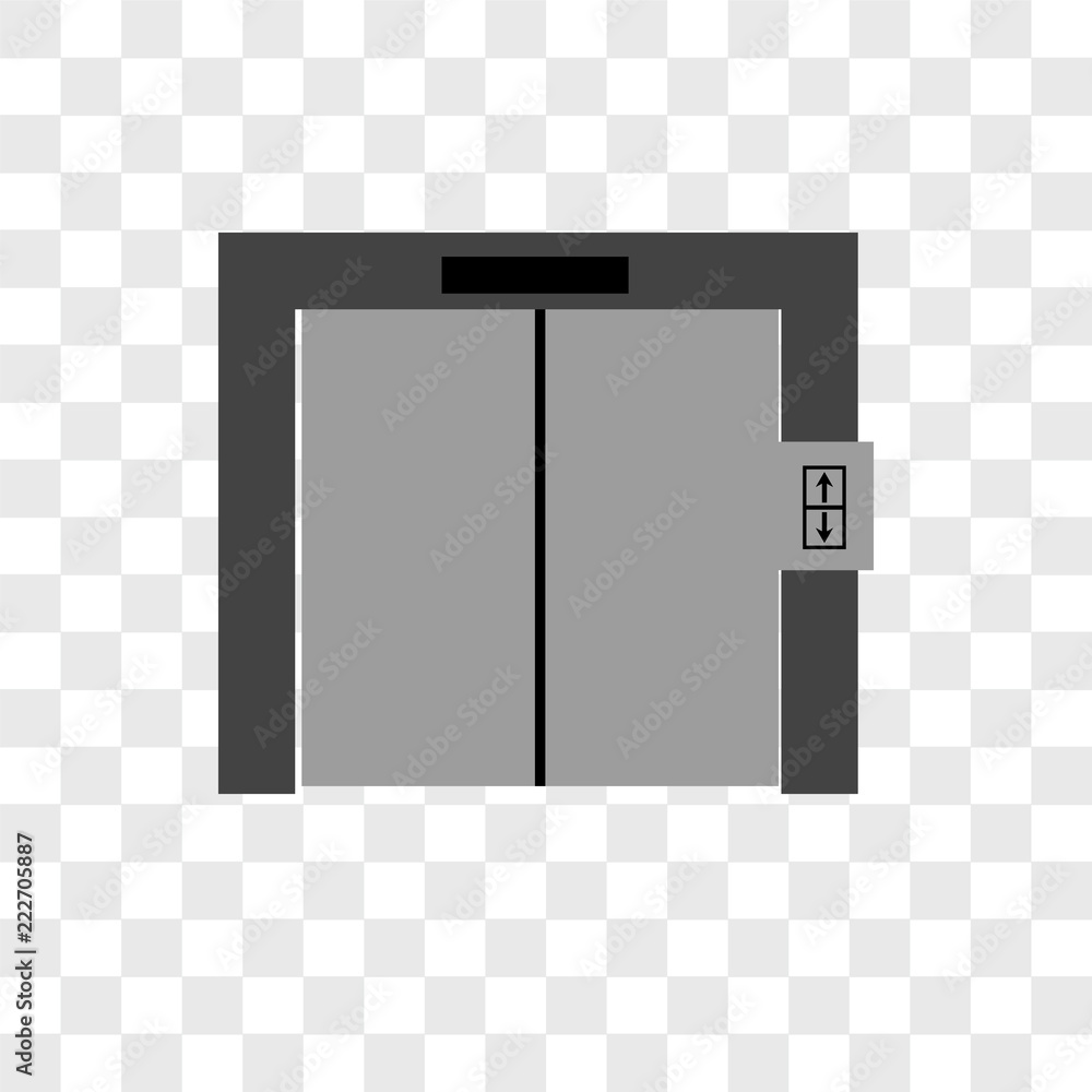 elevator icons isolated on transparent background. Modern and editable ...