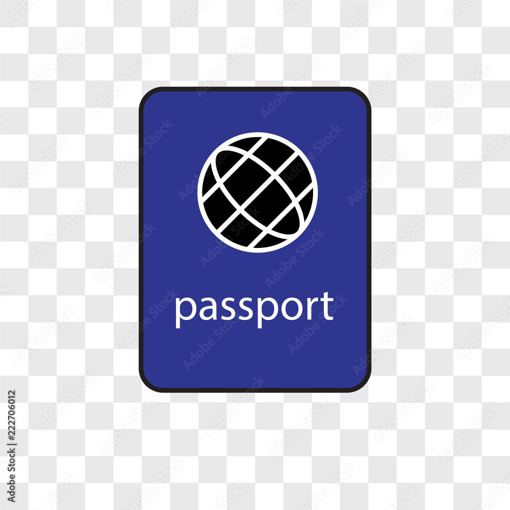 passport icons isolated on transparent background. Modern and editable ...