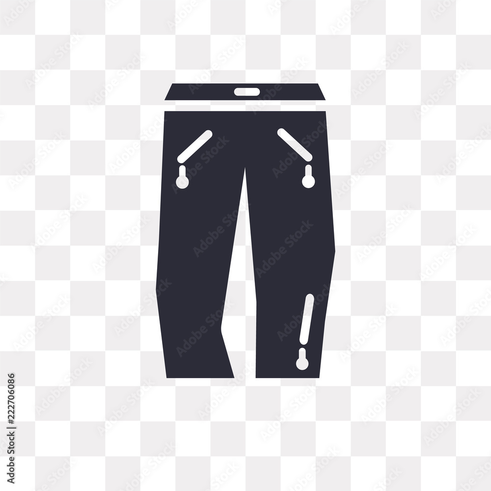 jeans icon on transparent background. Modern icons vector illustration ...