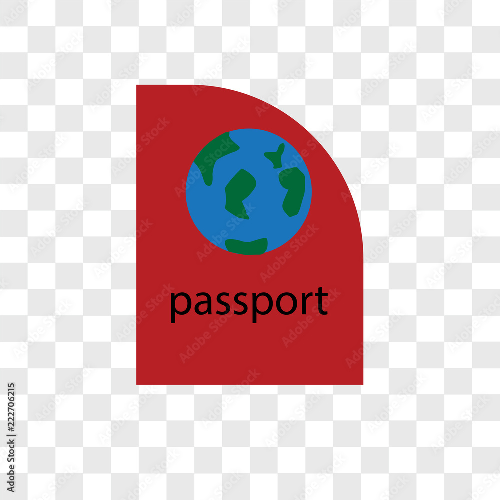 passport icons isolated on transparent background. Modern and editable ...