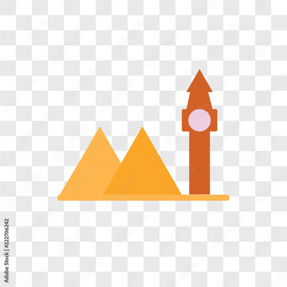 landmark icons isolated on transparent background. Modern and editable ...