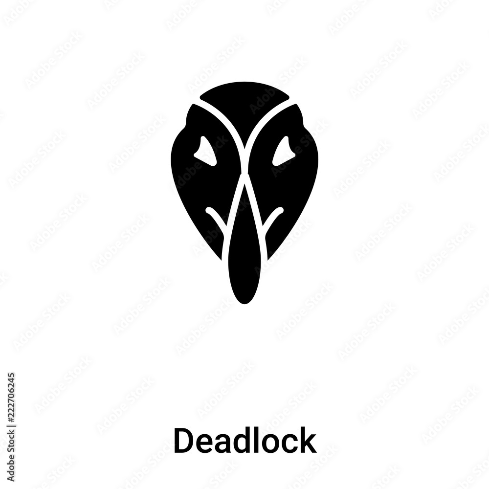 Deadlock Icon Vector Isolated On White Background Logo Concept Of