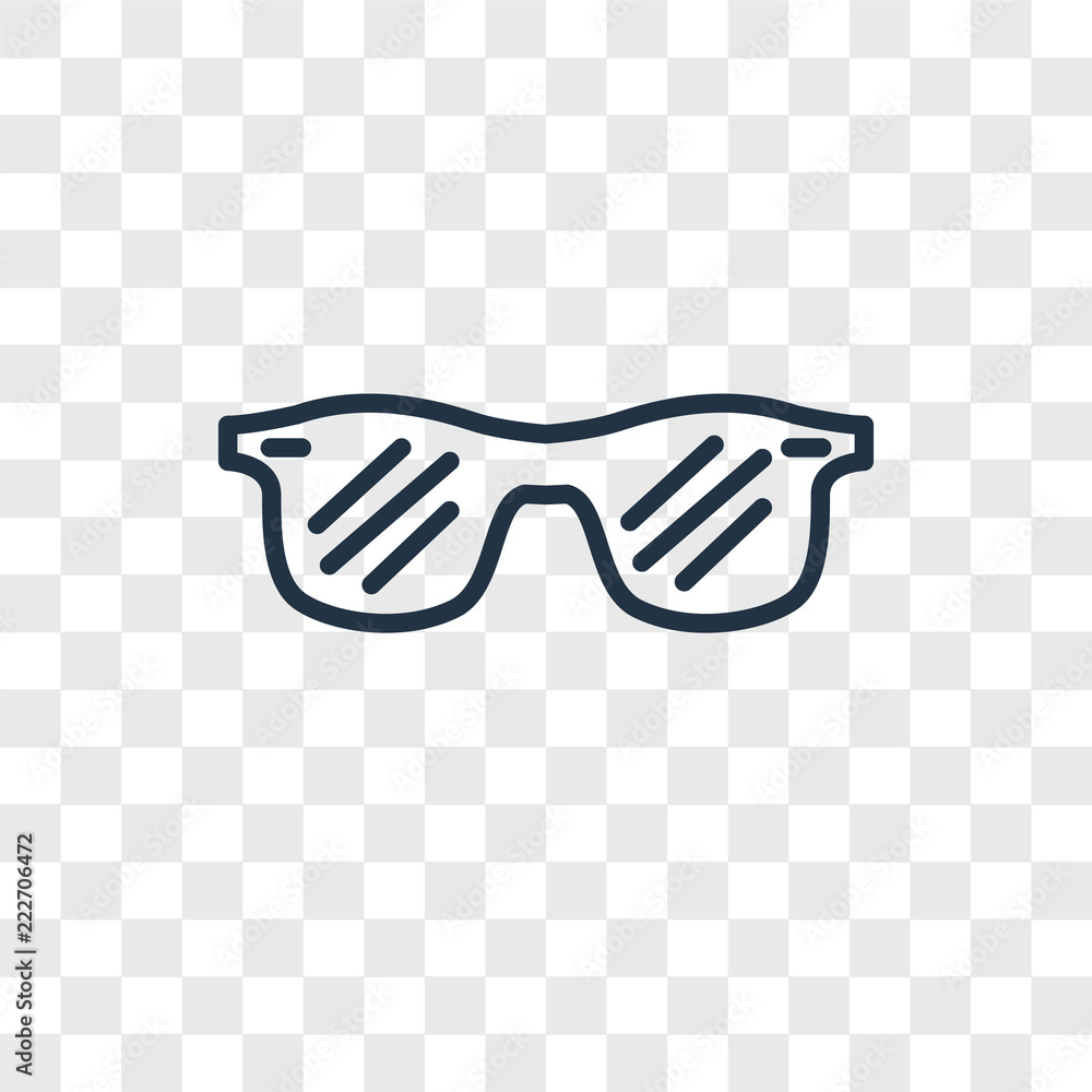 sunglasses icons isolated on transparent background. Modern and ...